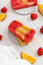 Raspberry Peach Popsicles • One Lovely Life