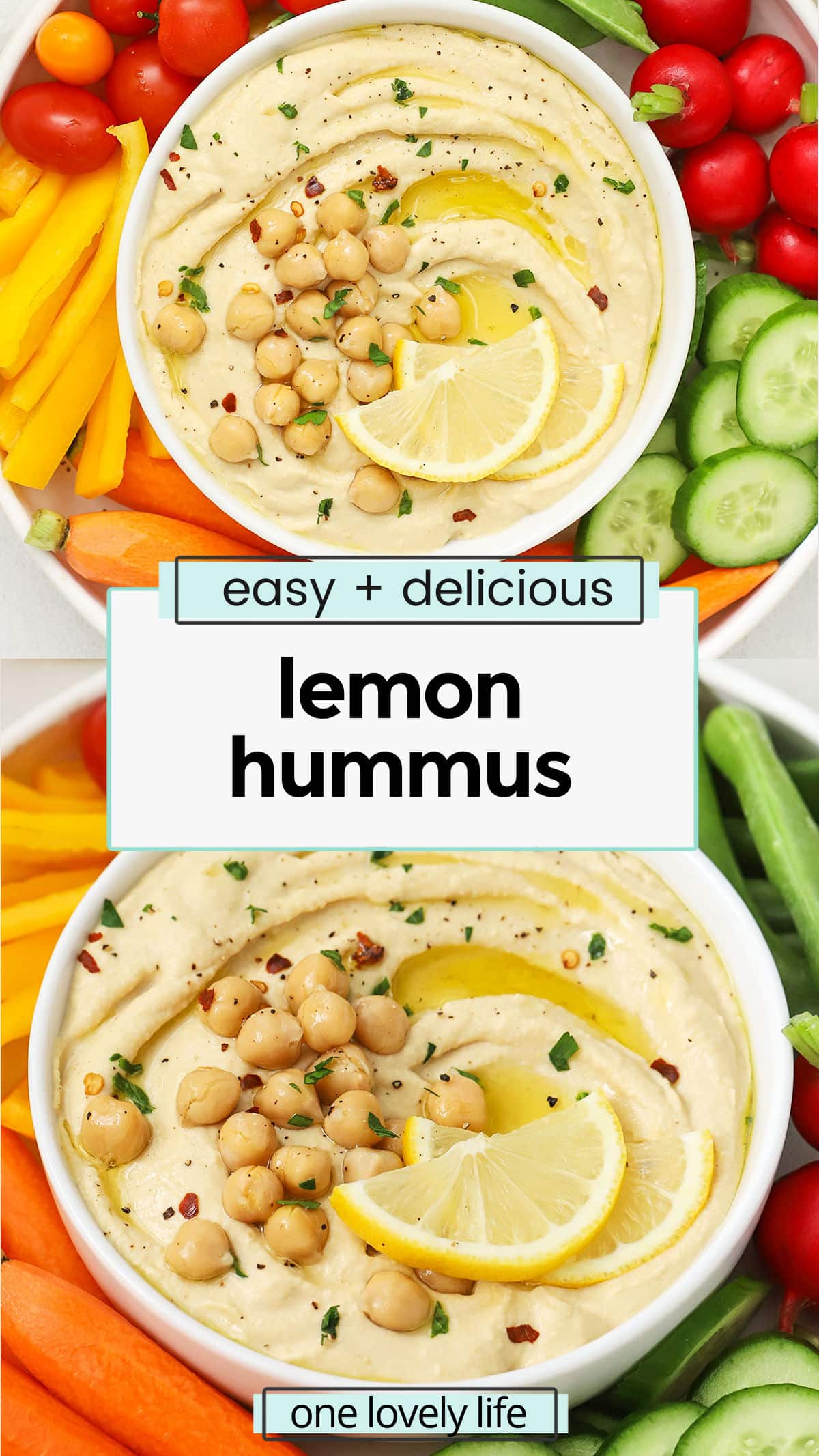 Easy Lemon Hummus Recipe (Made in 5 Minutes!)
