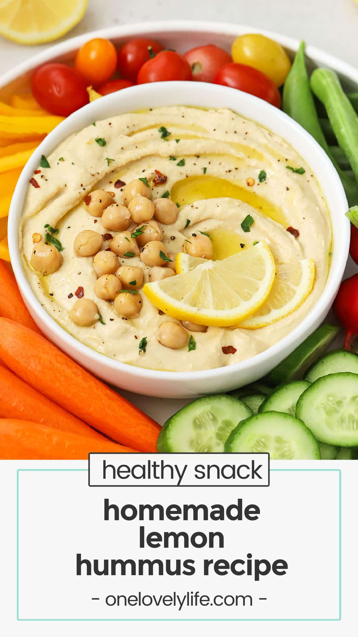 Easy Lemon Hummus Recipe (Made in 5 Minutes!)