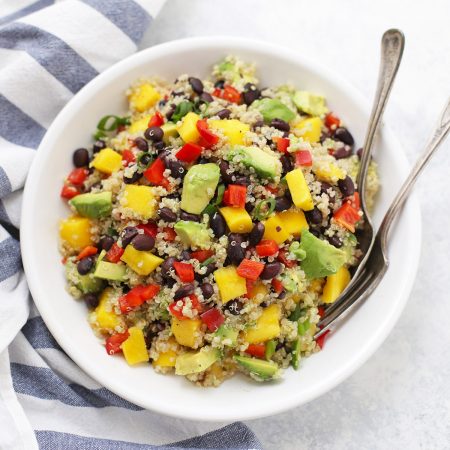 Confetti Quinoa Salad with Lime Vinaigrette • One Lovely Life
