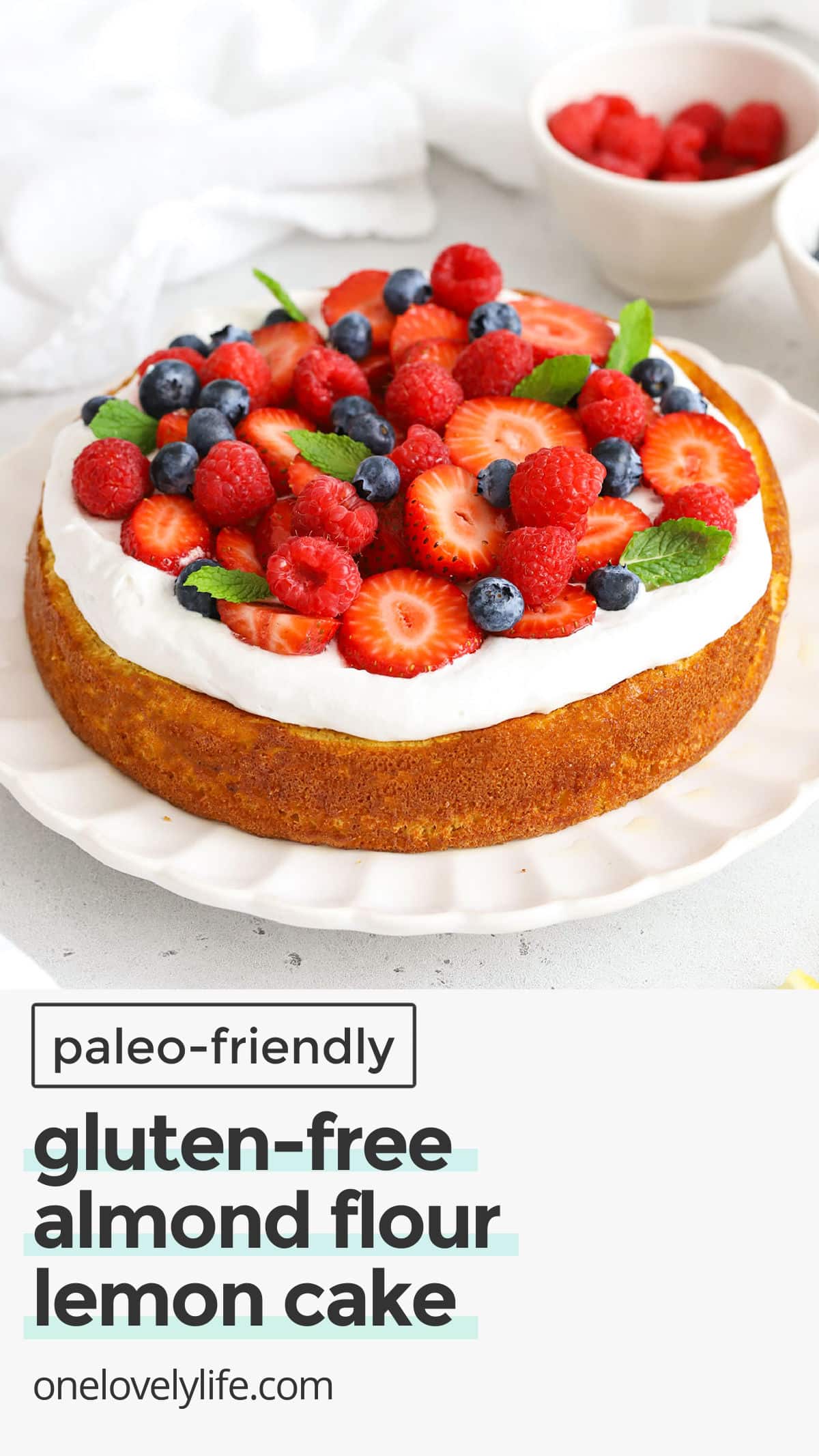Fluffy Almond Flour Lemon Cake (Gluten Free & Paleo!)