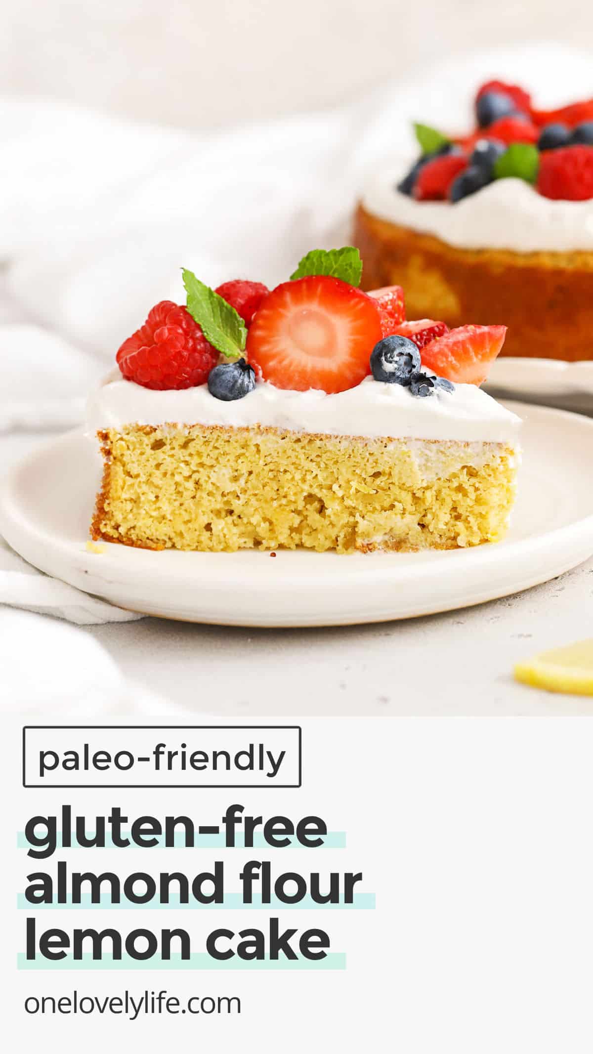 Fluffy Almond Flour Lemon Cake (Gluten Free & Paleo!)
