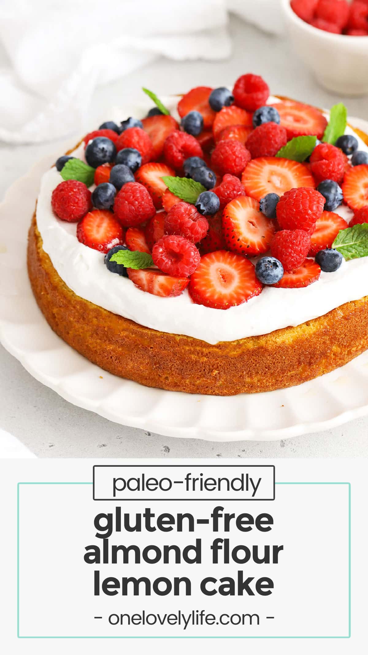 Fluffy Almond Flour Lemon Cake (Gluten Free & Paleo!)