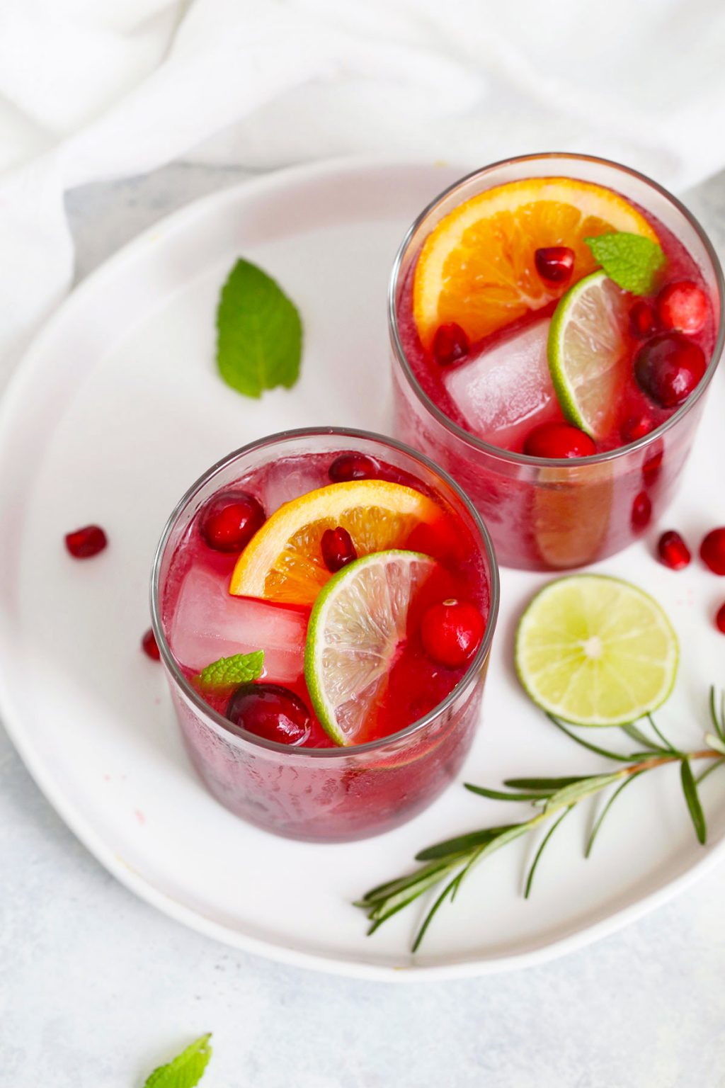 Sparkling Citrus Pomegranate Mocktail - One Lovely Life | Heading