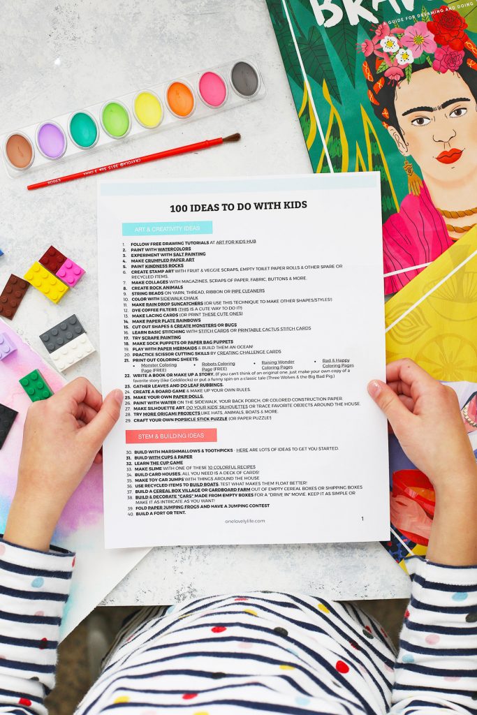 100 Activities to Do With Kids (+Free Printable List) • One Lovely Life