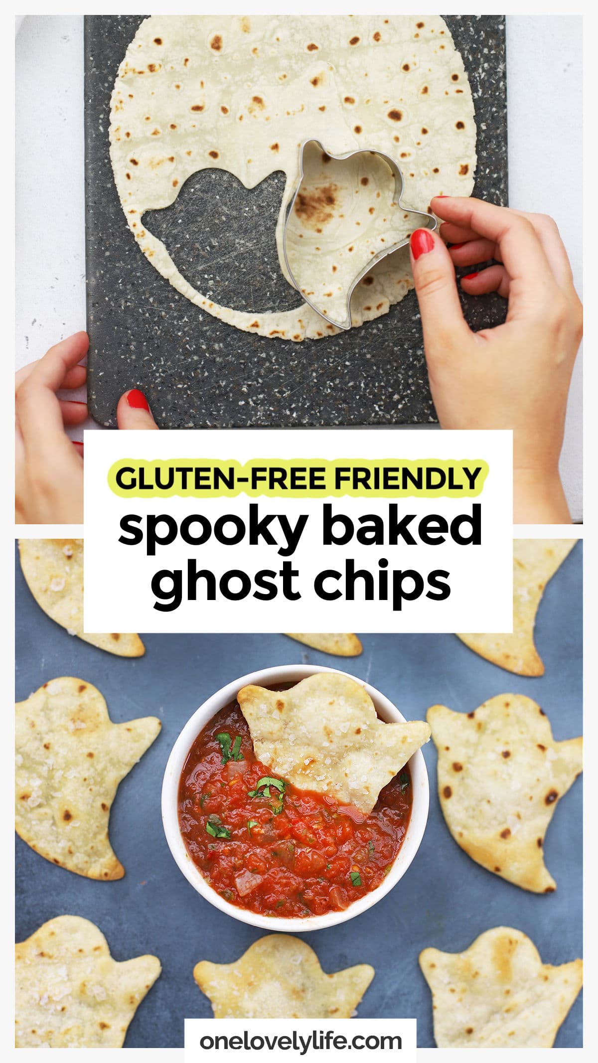 Spooky Baked Halloween Chips • One Lovely Life