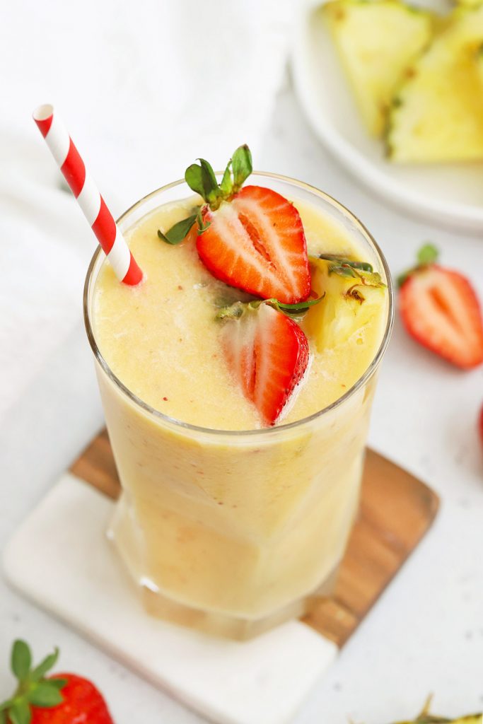 Strawberry Orange Sunrise Smoothie (Paleo, Vegan, Dairy-Free) • One ...