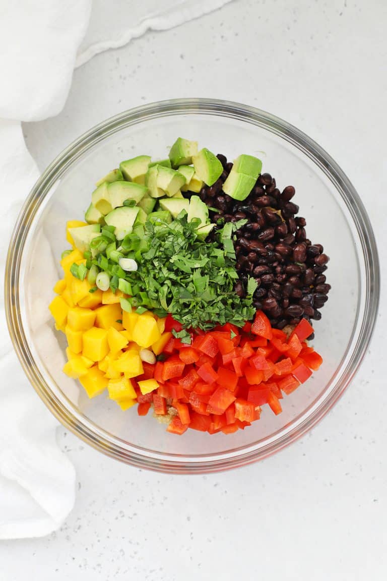 Confetti Quinoa Salad with Lime Vinaigrette • One Lovely Life