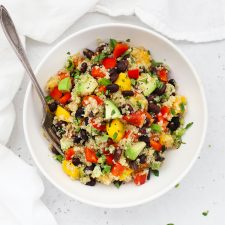 Confetti Quinoa Salad with Lime Vinaigrette • One Lovely Life