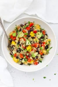 Confetti Quinoa Salad with Lime Vinaigrette • One Lovely Life