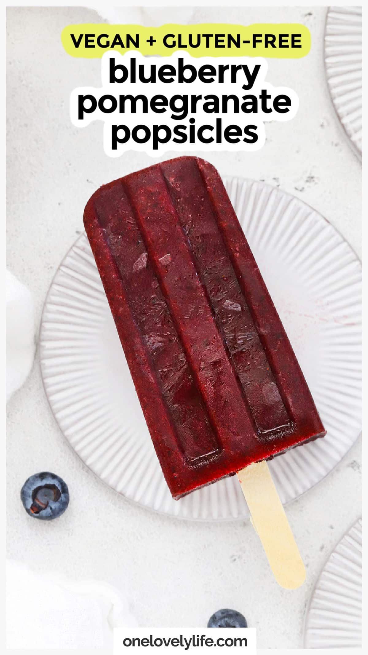 Healthy Blueberry Pomegranate Popsicles (Vegan & Paleo!)