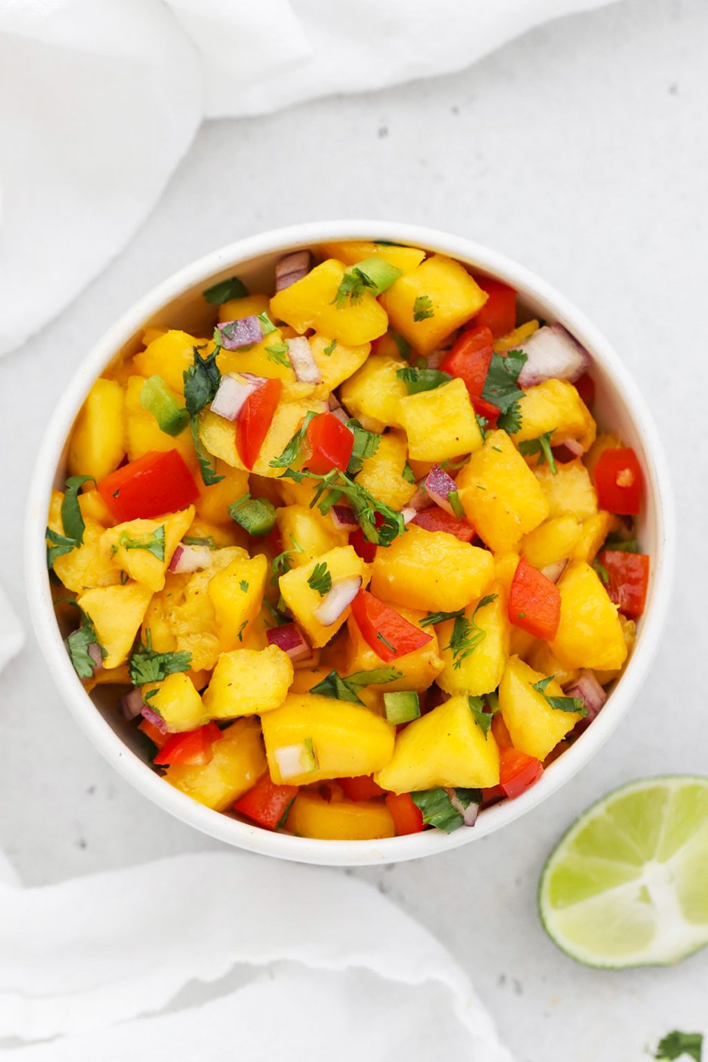 Easy Peach Salsa • One Lovely Life