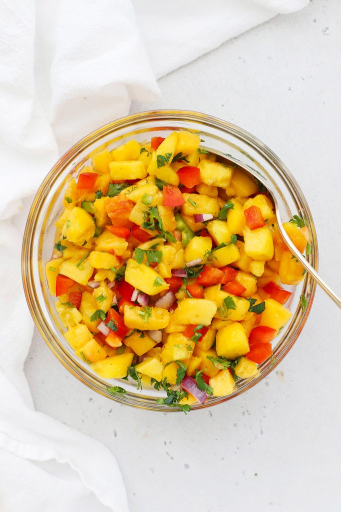 Easy Peach Salsa • One Lovely Life