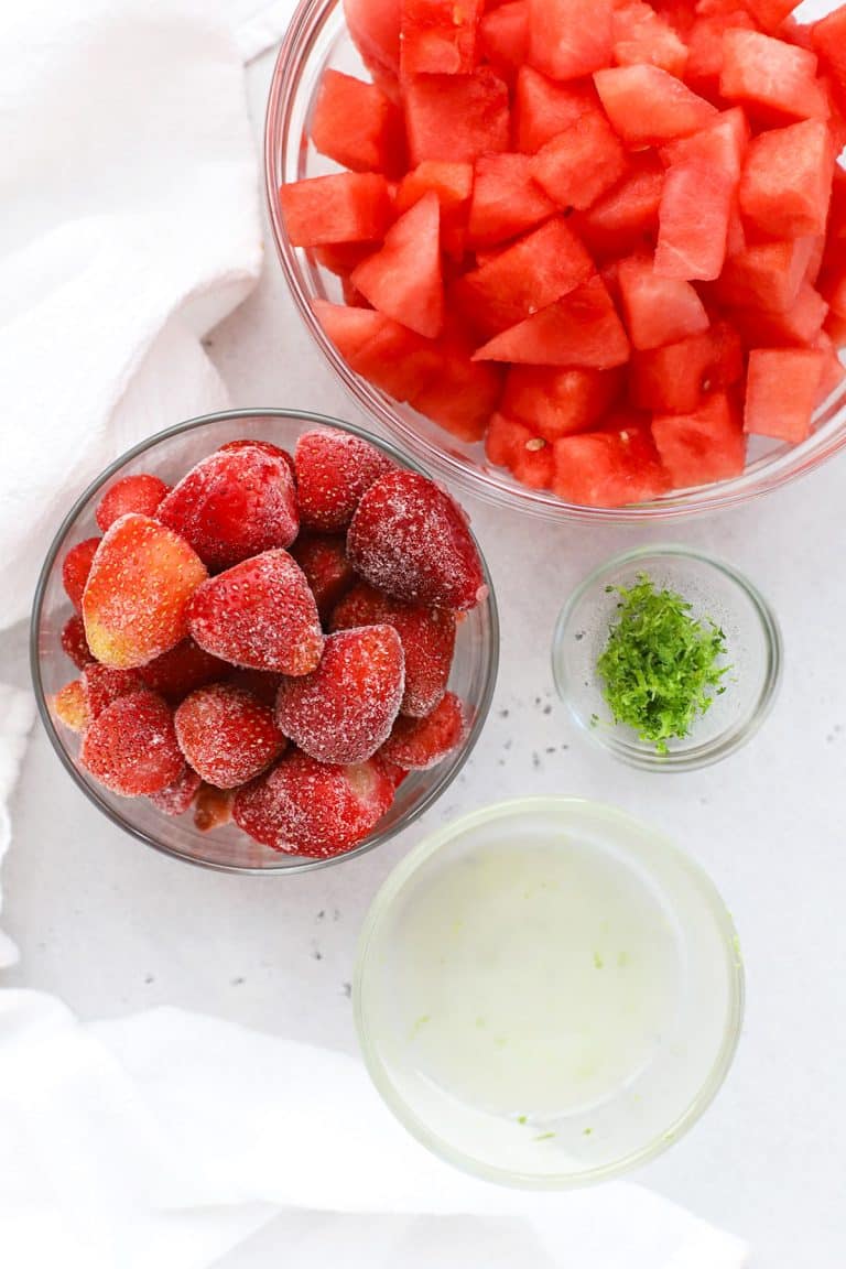 Strawberry Watermelon Popsicles (Vegan & Paleo!)