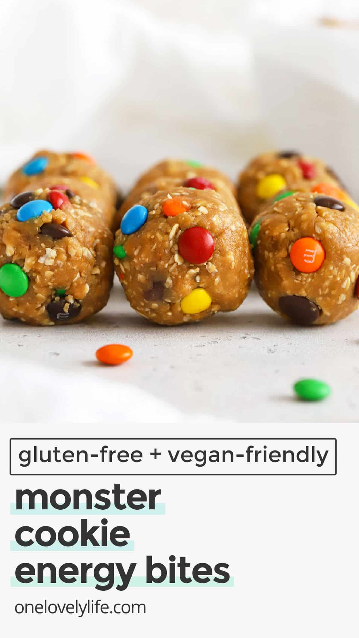Monster Cookie Energy Bites (Gluten-Free) • One Lovely Life