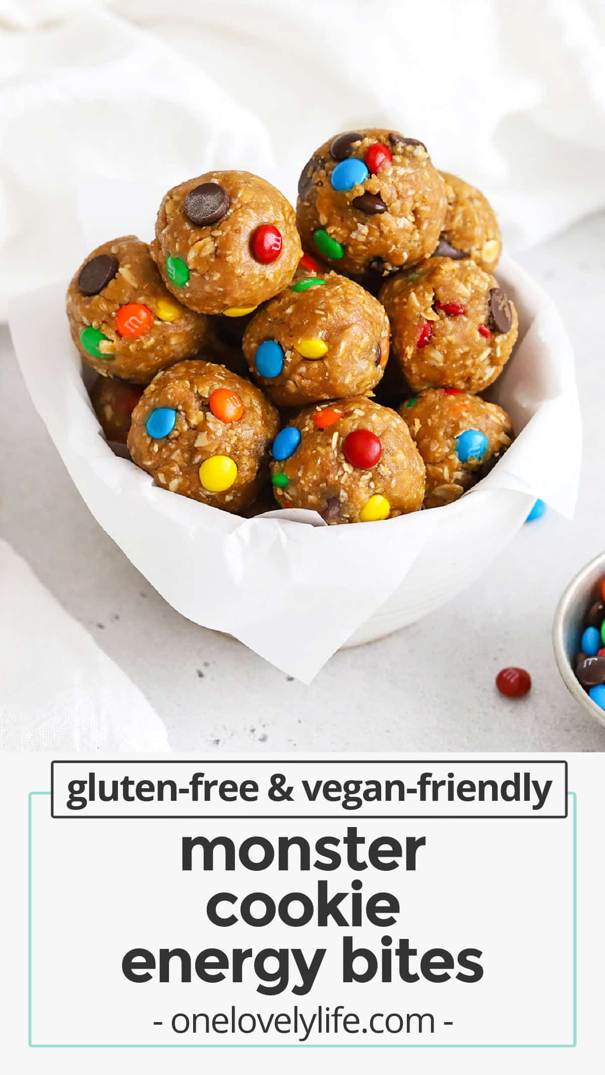 Monster Cookie Energy Bites (Gluten-Free) • One Lovely Life