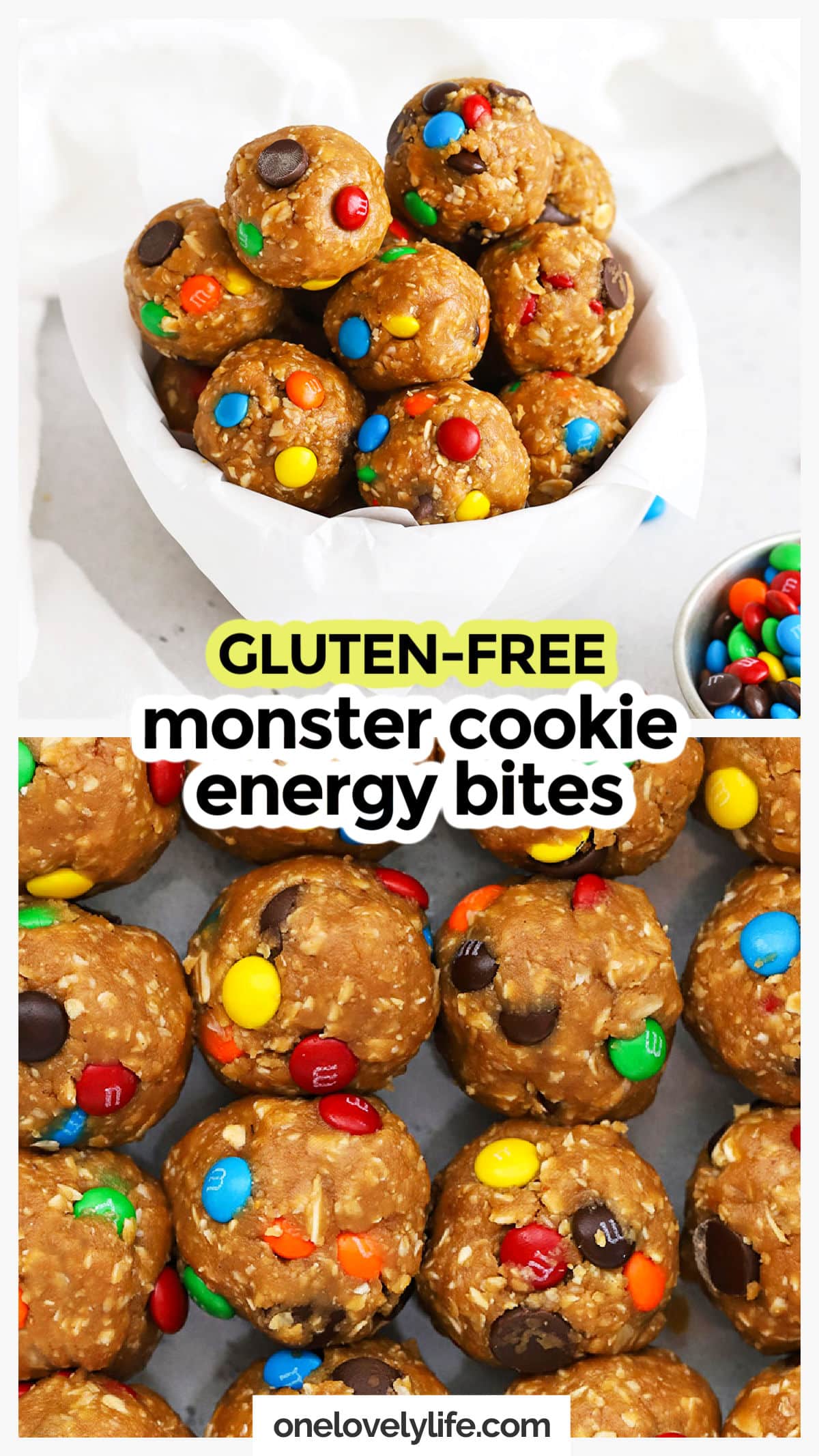 No-Bake Monster Cookie Energy Bites (Gluten-Free!)