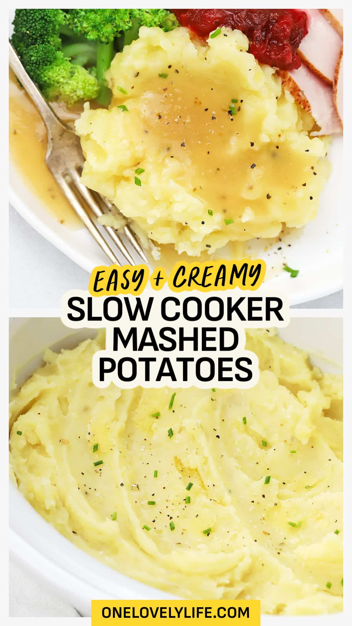 EASY Slow Cooker Mashed Potatoes (Crock Pot Recipe!)