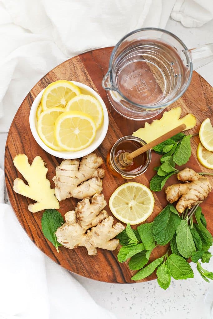 Soothing Lemon Ginger Tea (Homemade Herbal Tea)