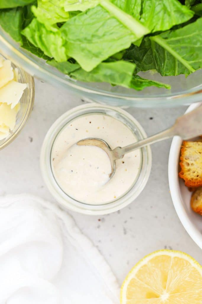 Easy Gluten-Free Caesar Dressing Recipe (No Anchovy Paste!)