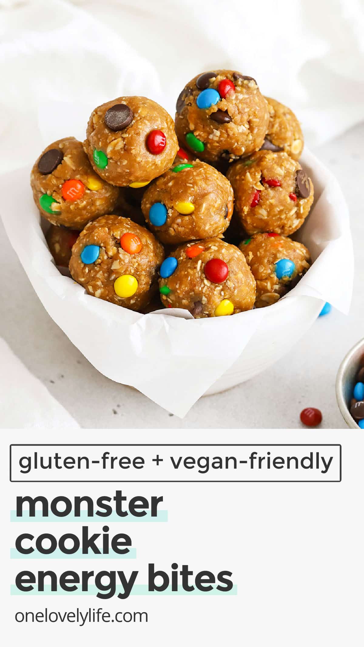 Monster Cookie Energy Bites (Gluten-Free) • One Lovely Life