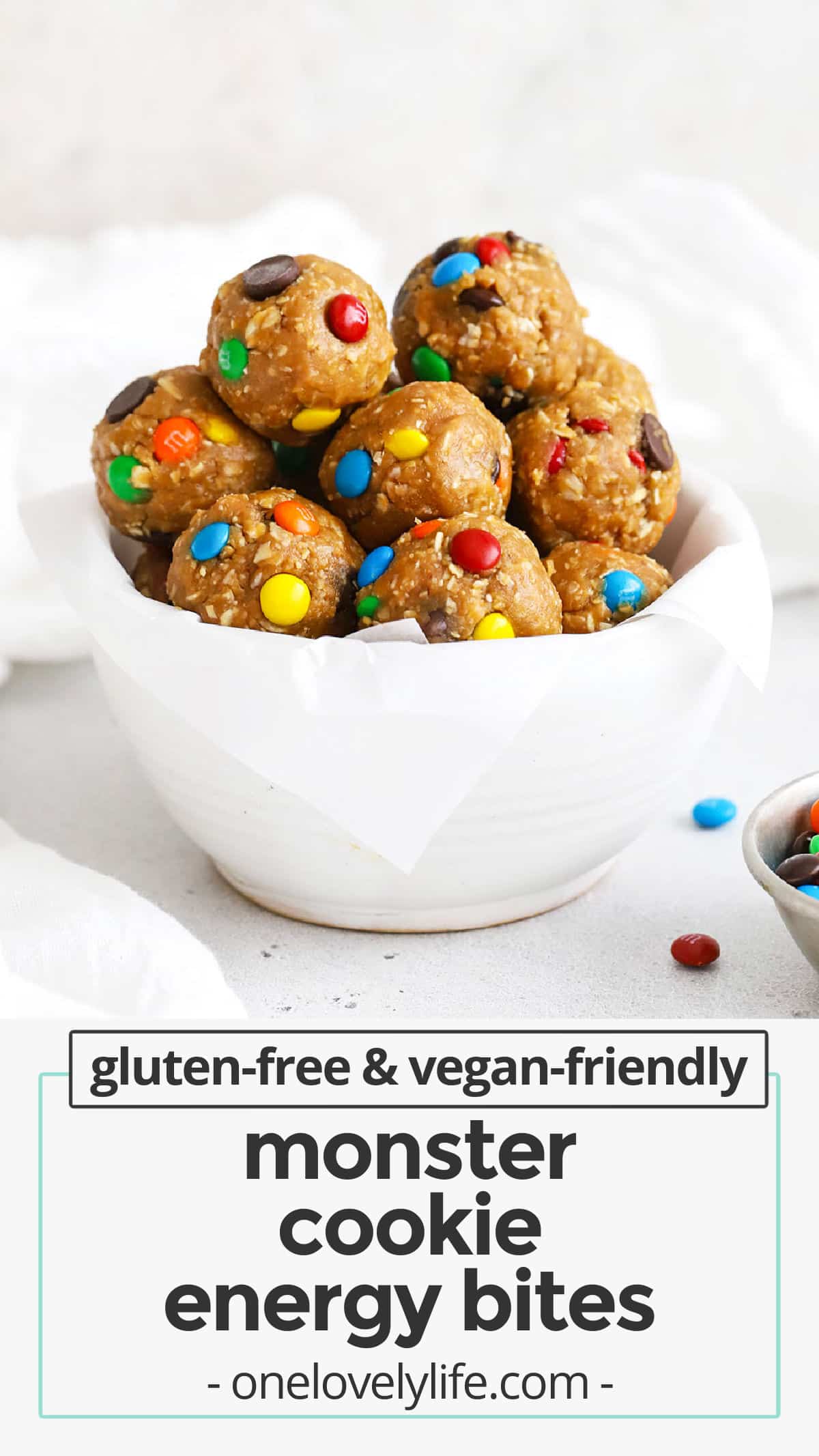 Monster Cookie Energy Bites (Gluten-Free) • One Lovely Life