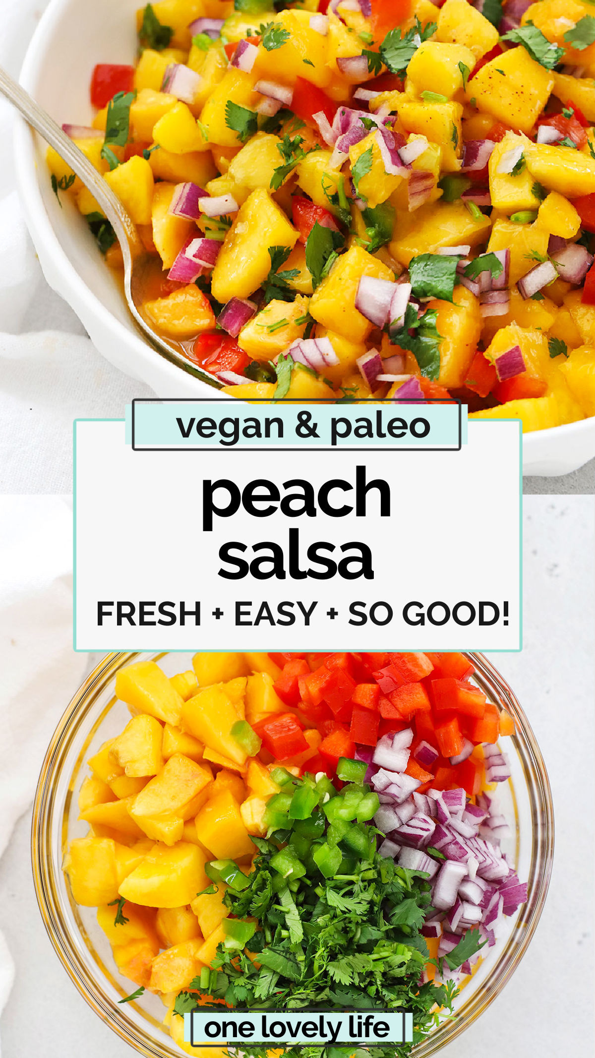 Easy Peach Salsa • One Lovely Life