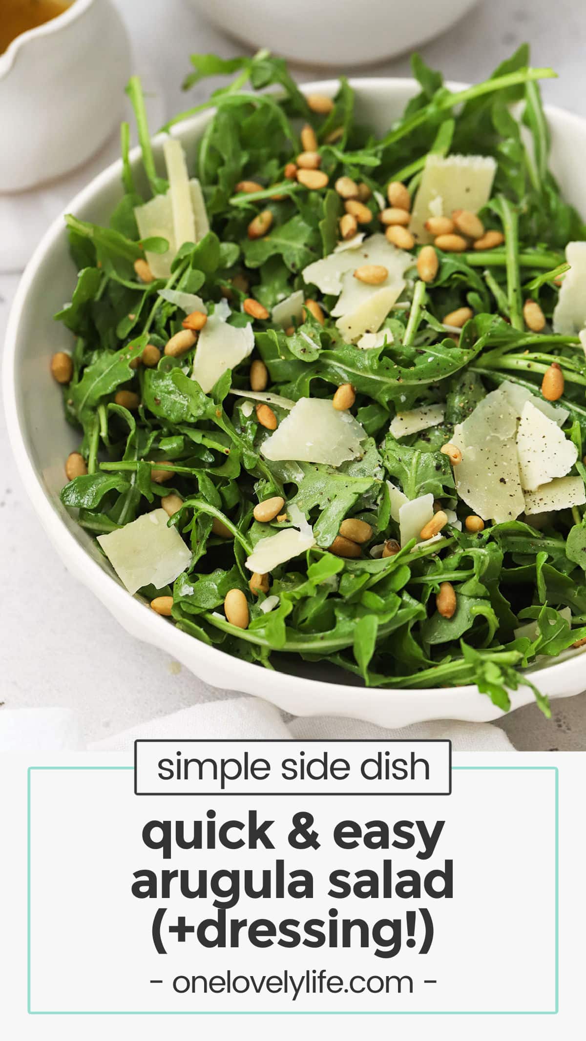Easy Parmesan Arugula Salad & Dressing (Gluten-Free!)
