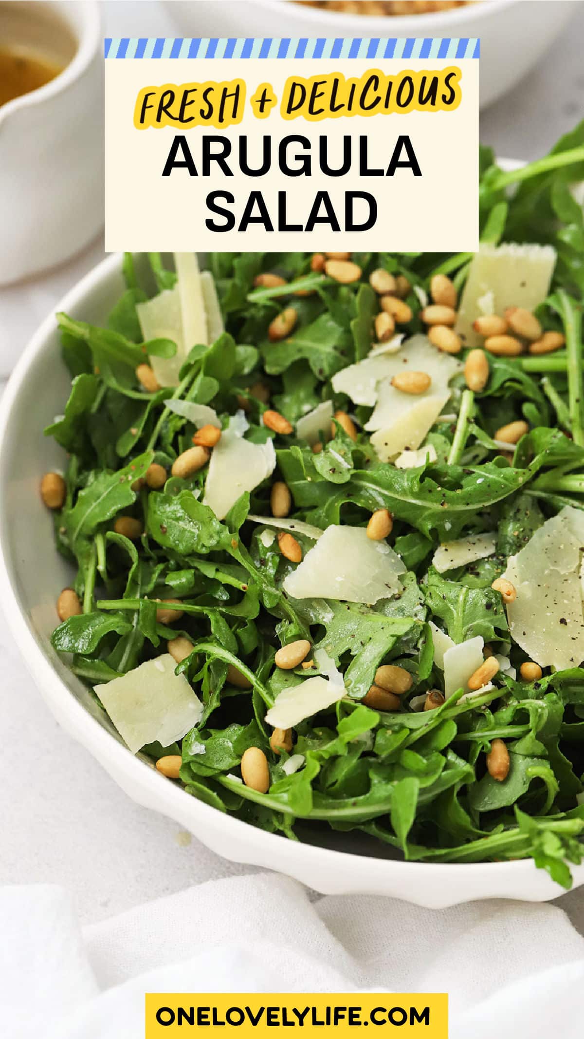 Easy Parmesan Arugula Salad & Dressing (Gluten-Free!)