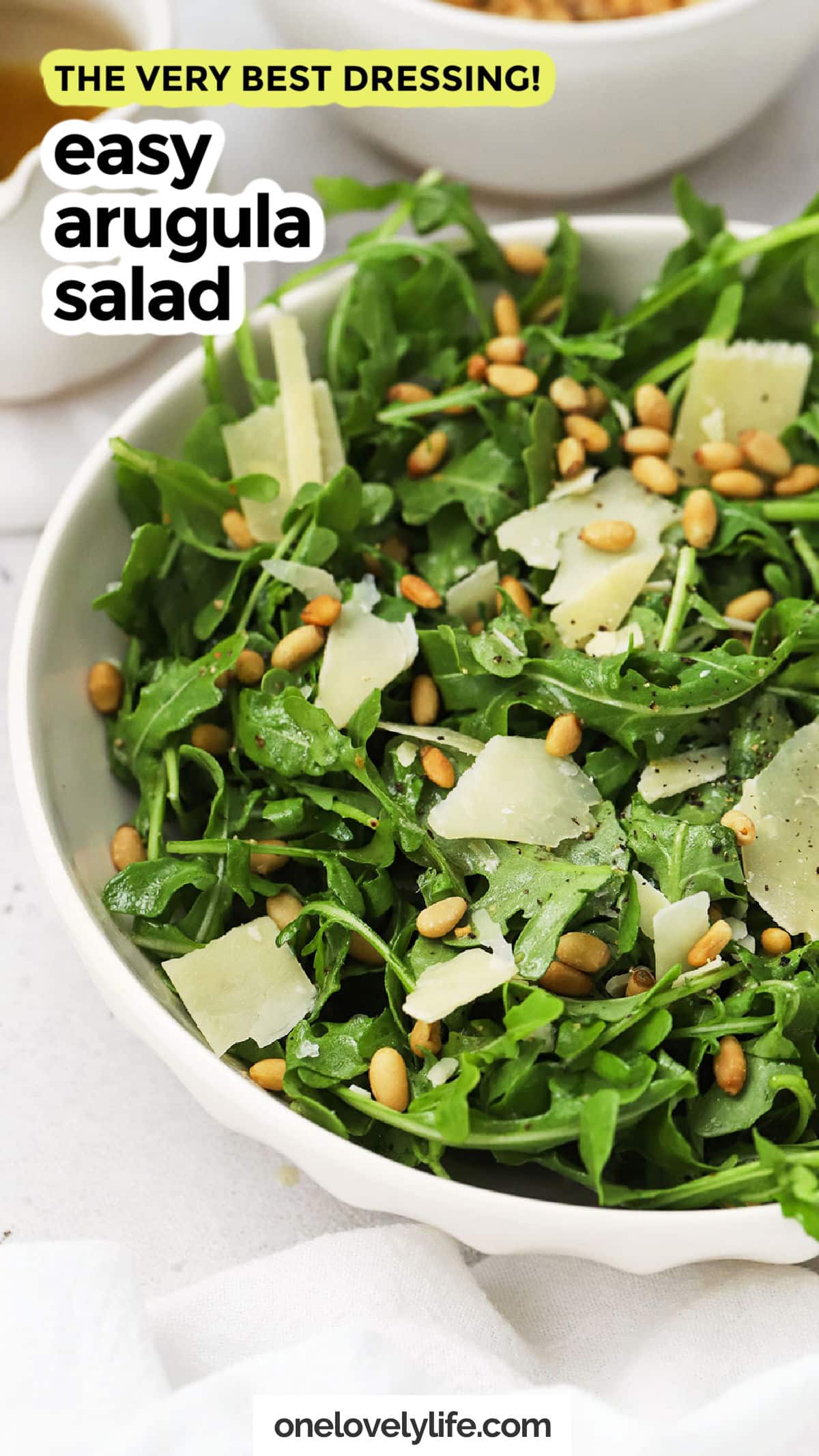 Easy Parmesan Arugula Salad & Dressing (Gluten-Free!)