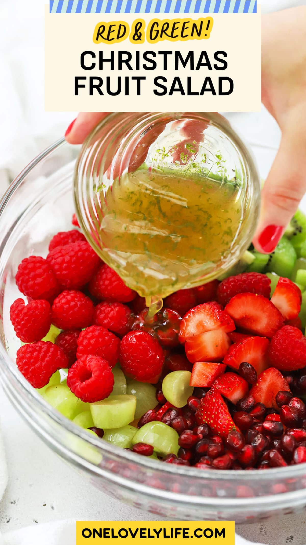 Red & Green Christmas Fruit Salad (Fresh & Easy!)