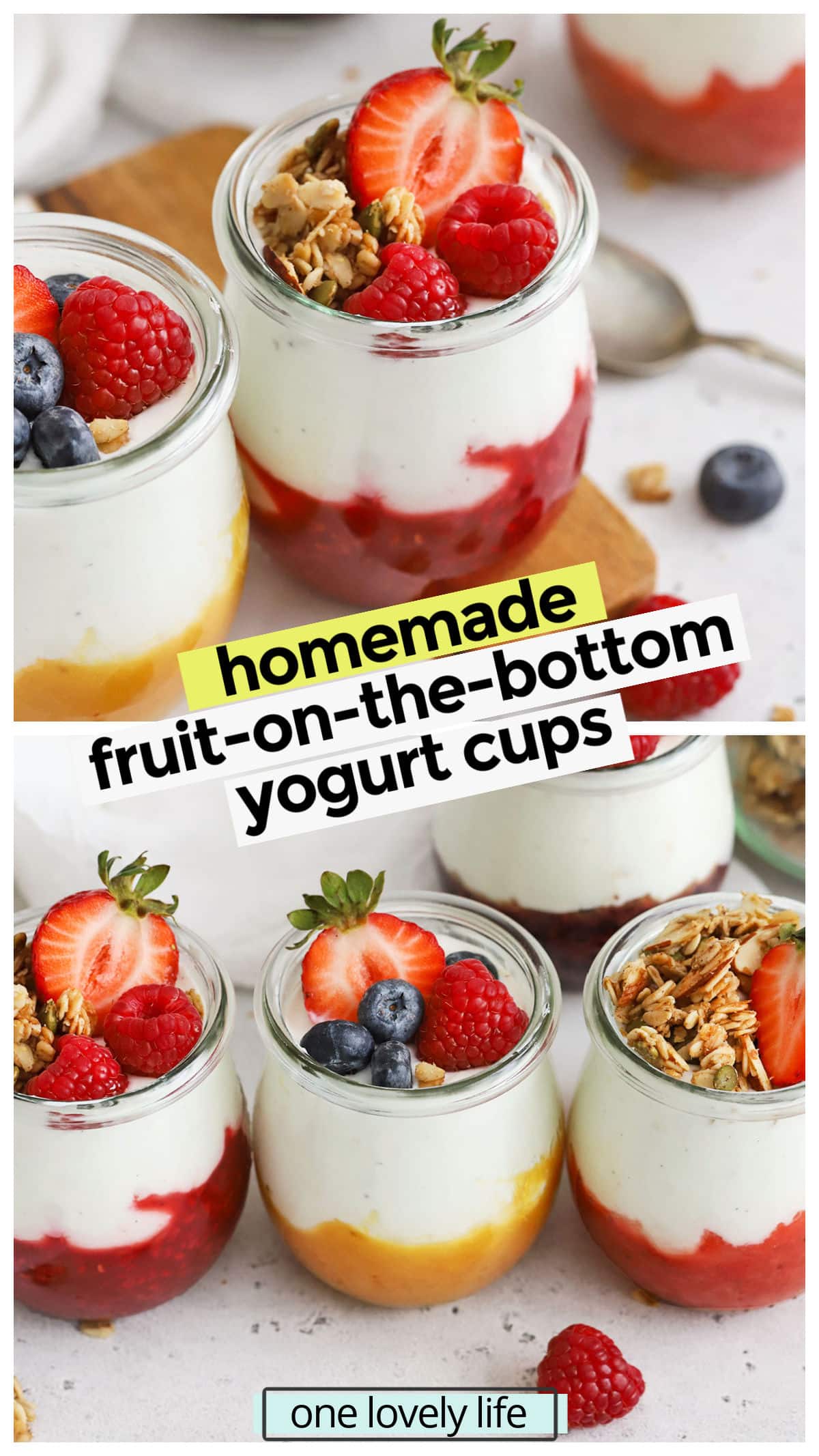Homemade Fruit On The Bottom Yogurt Cups (Meal Prep!)