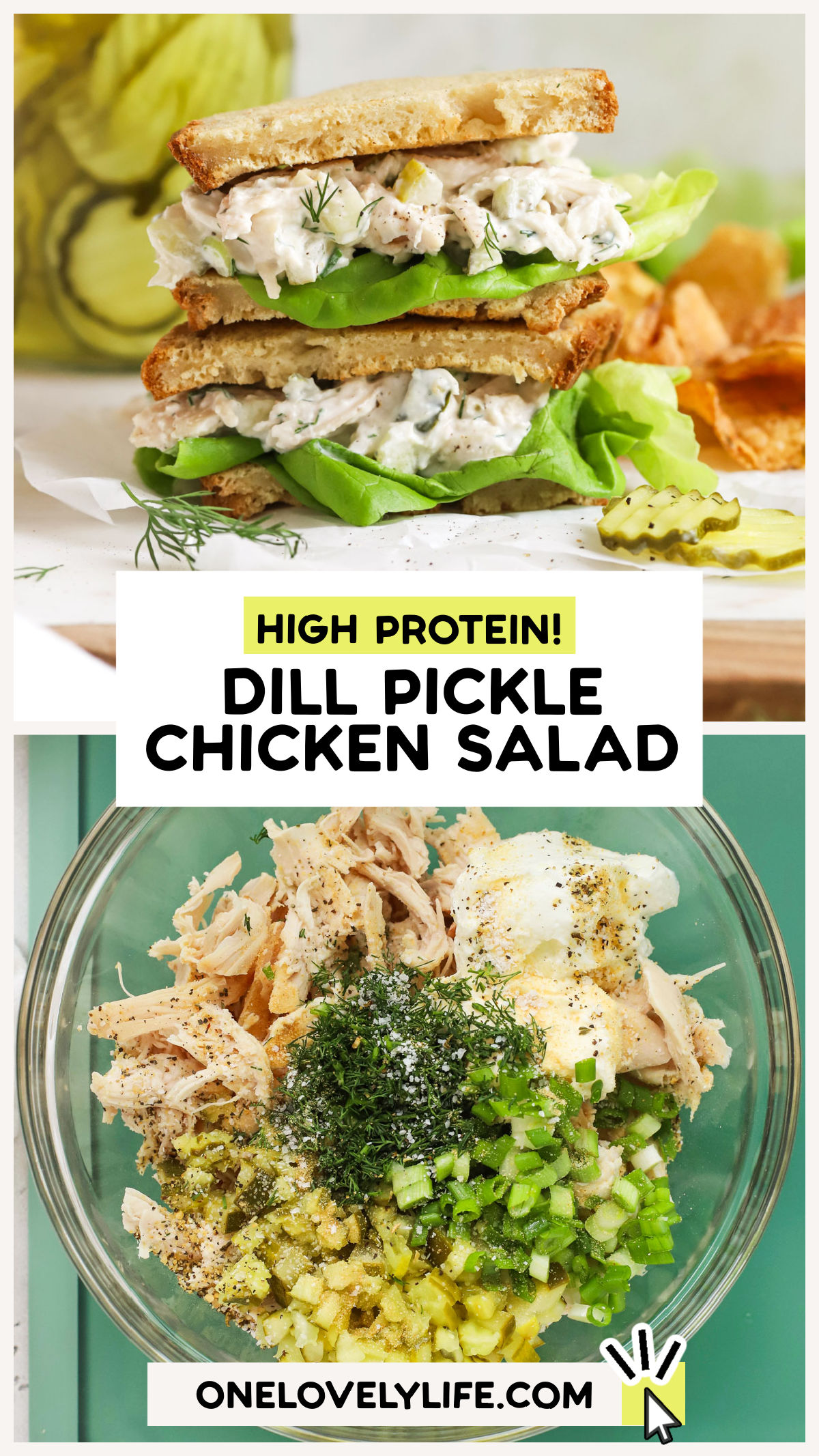 Easy Dill Pickle Chicken Salad (High-Protein!)
