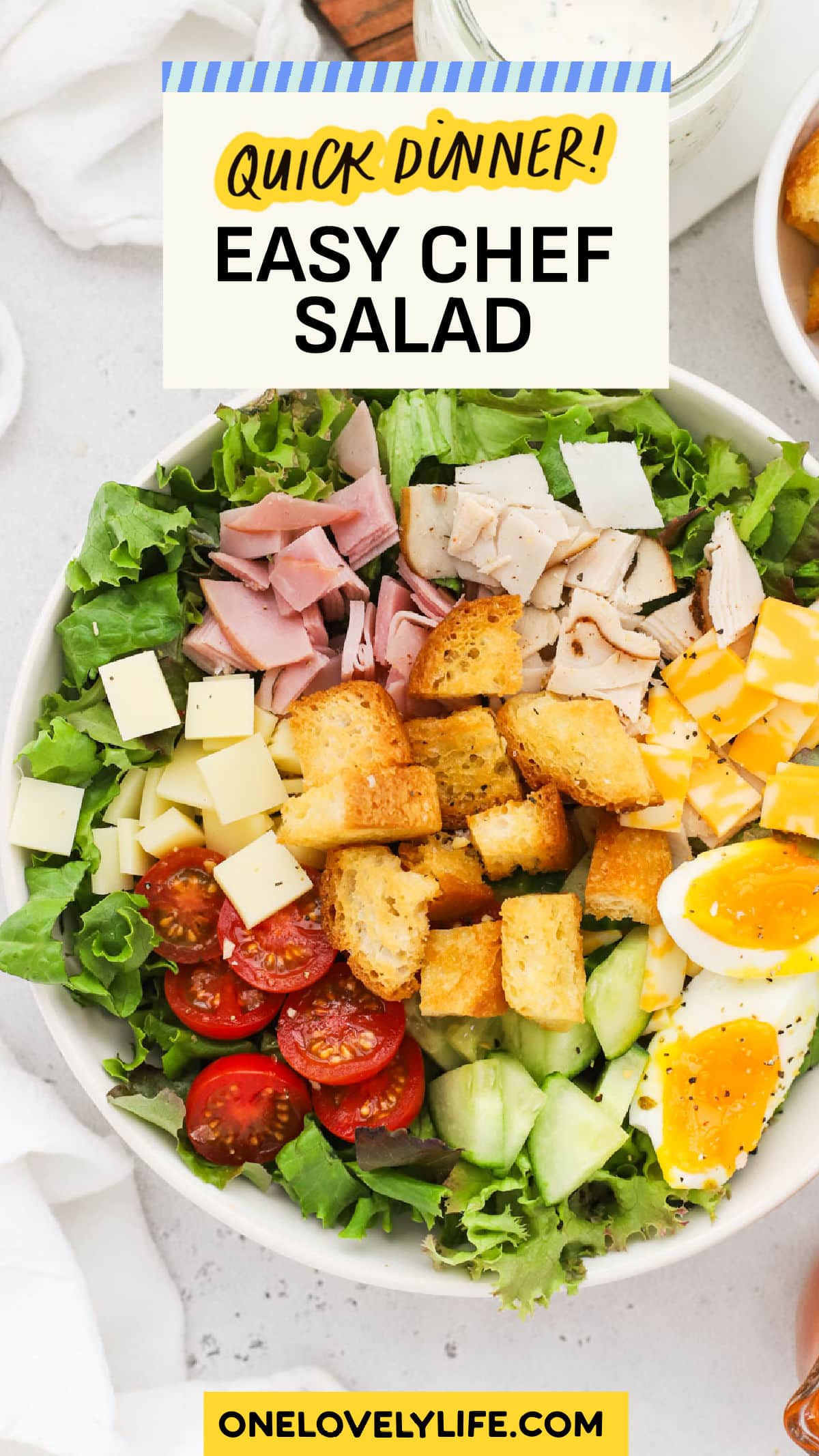 Classic Chef Salad Recipe (aka The EASIEST Dinner!)