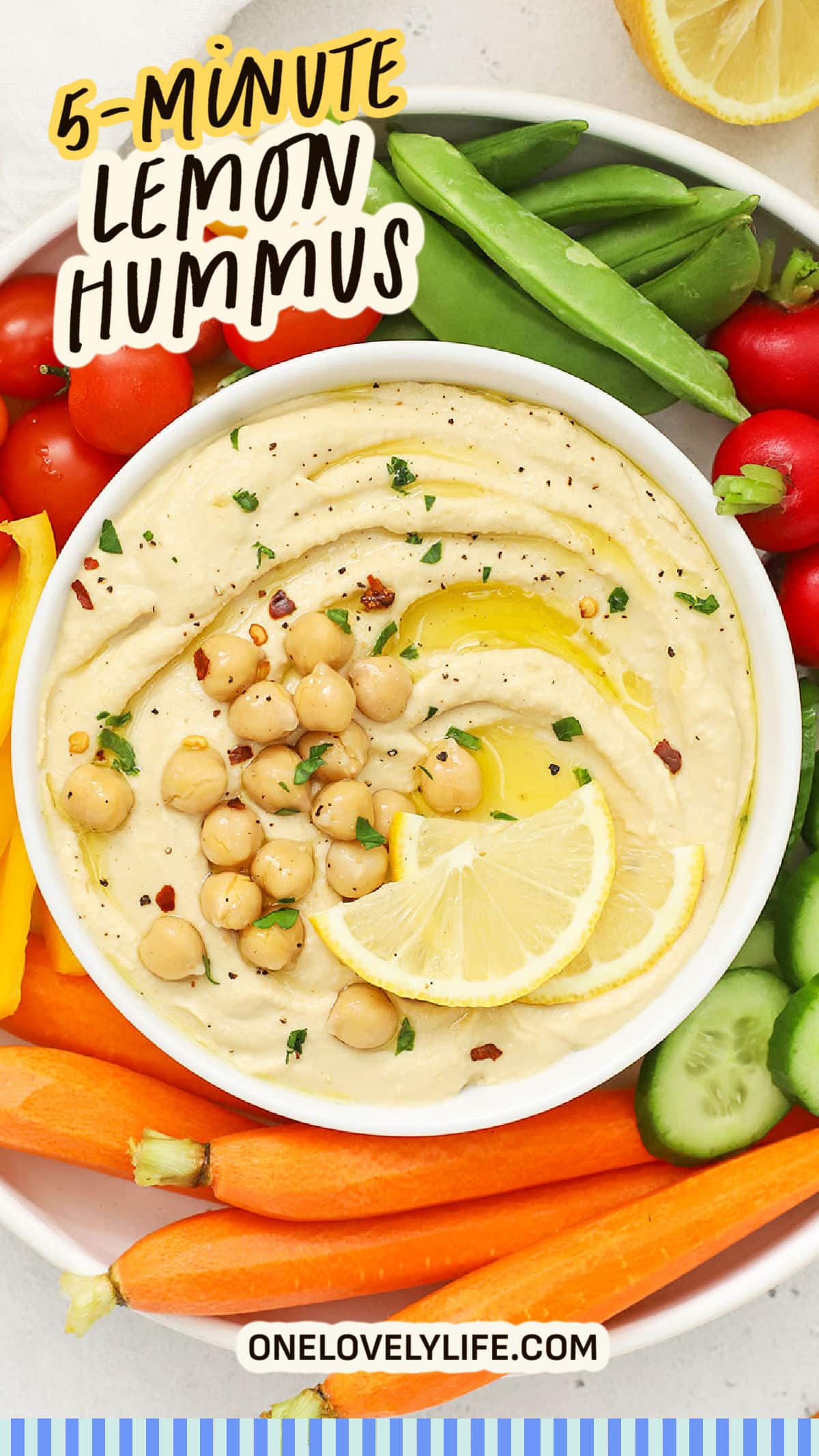 Easy Lemon Hummus Recipe (Made in 5 Minutes!)